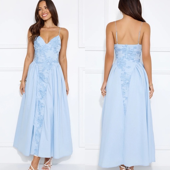 Angel Biba | Dresses | Selfie Leslie Angel Biba Blue Maxi Dress New ...